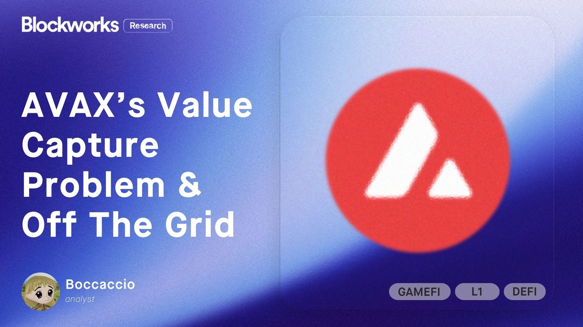 AVAX’s Value Capture Problem & Off The Grid | Blockworks Research