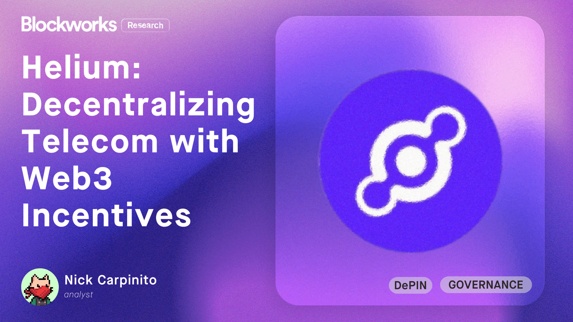 Helium: Decentralizing Telecom with Web3 Incentives | Blockworks Research