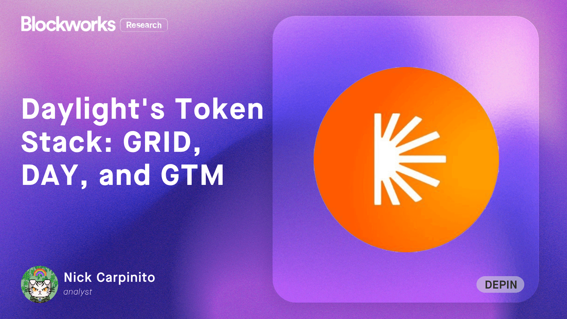 Daylight’s Token Stack: GRID, DAY, and GTM | Blockworks Research